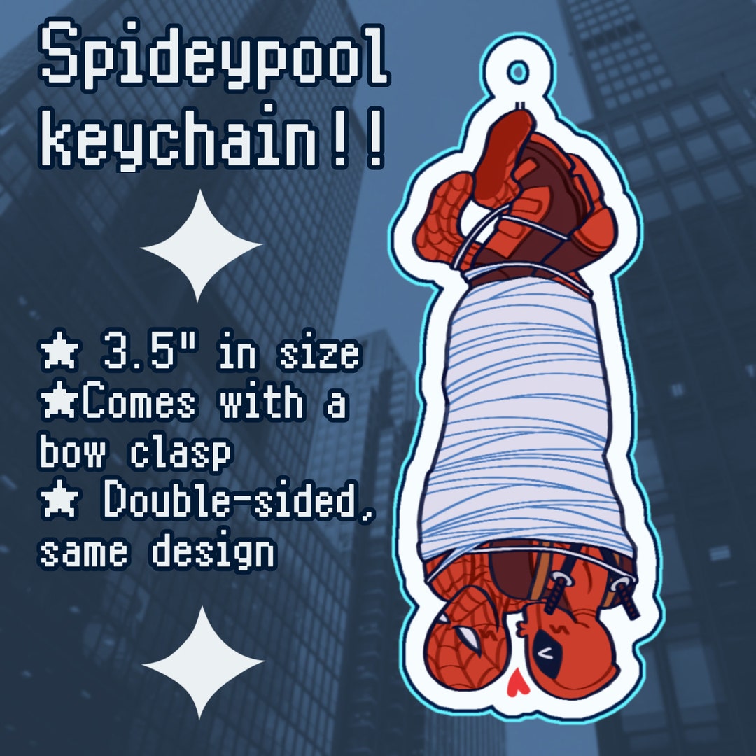 Spideypool 3.5" Acrylic Keychain - Etsy