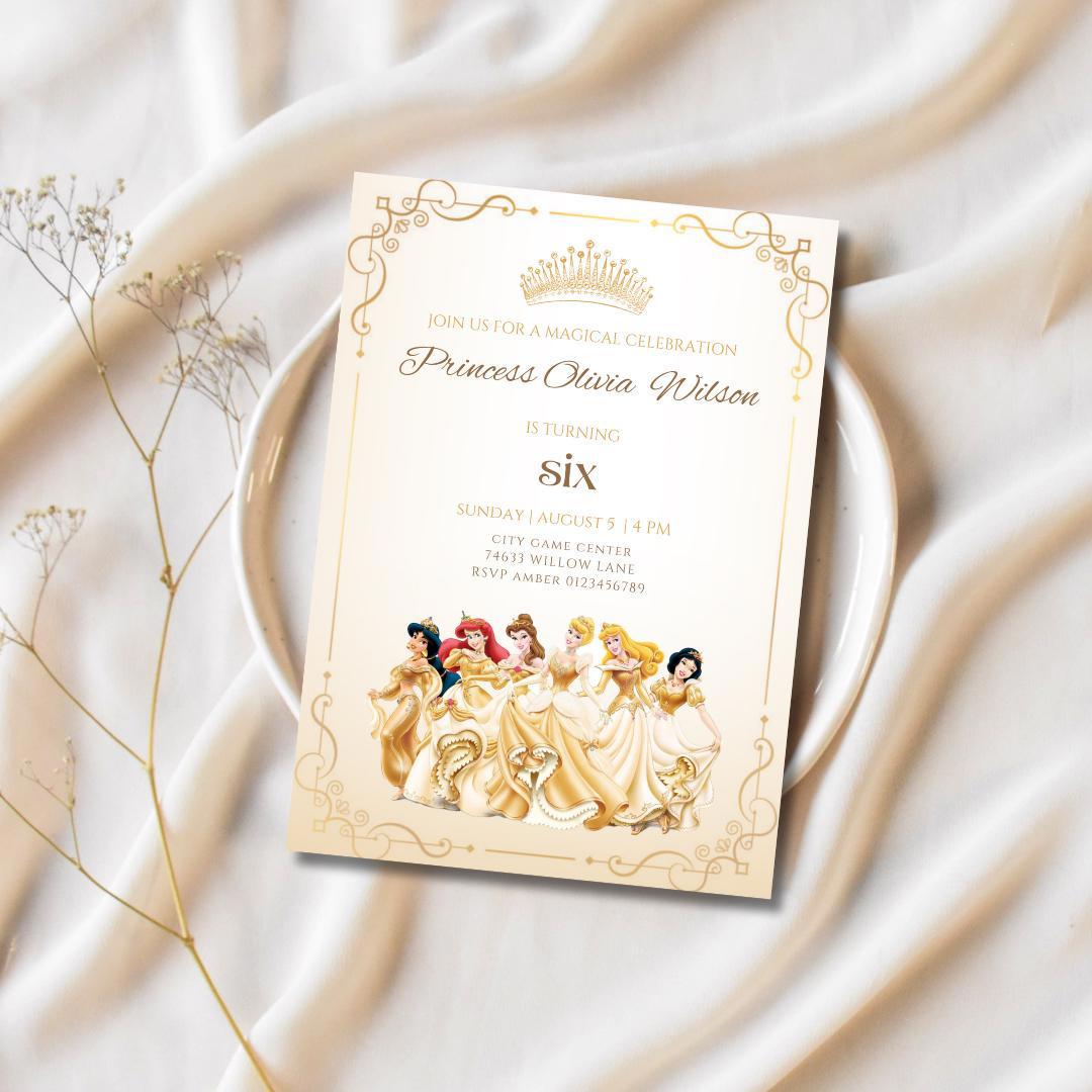 Princess Birthday Invitation, Customizable Princess Invitation Princess ...