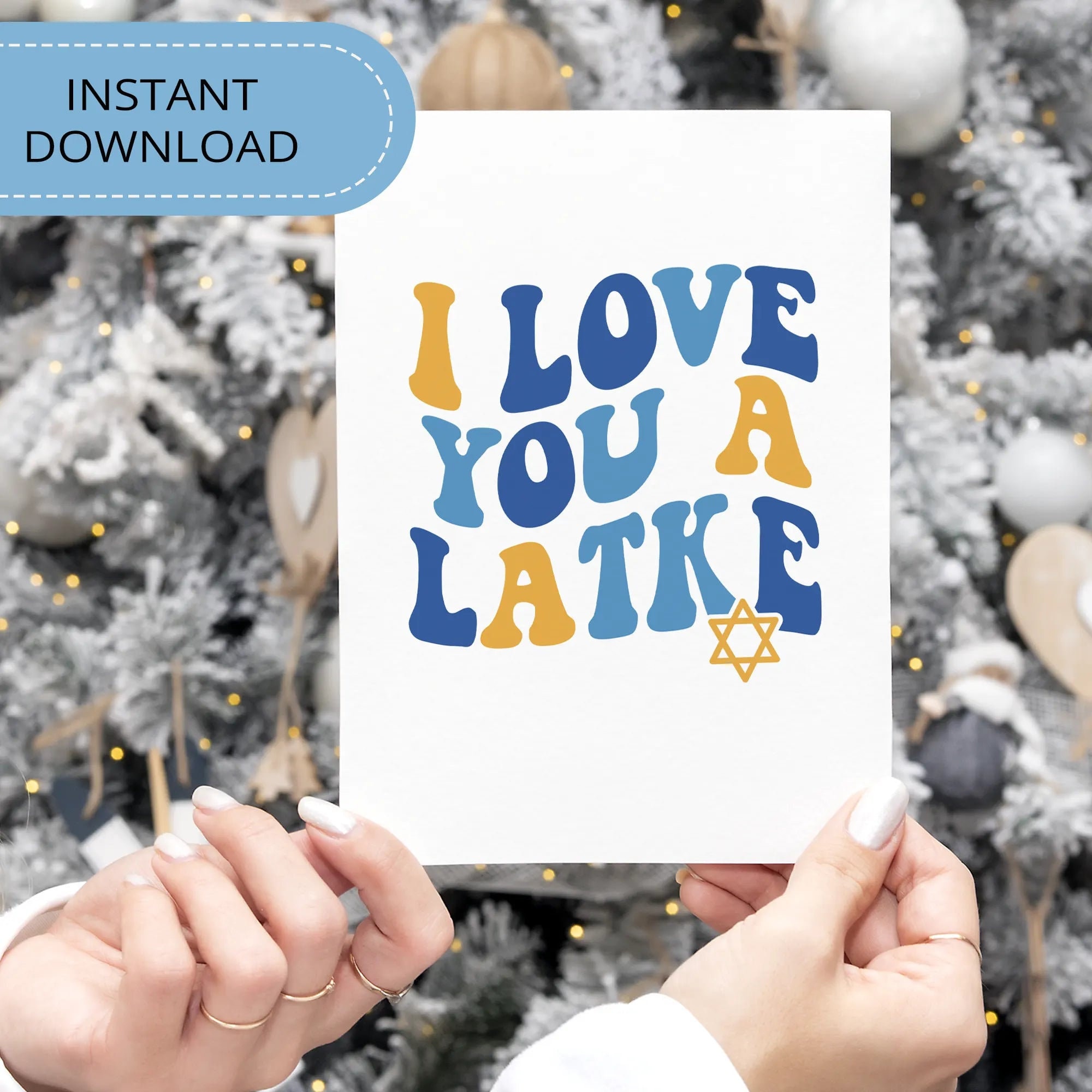 Happy Hanukkah Printable Digital PNG Instant Download 13 - Etsy