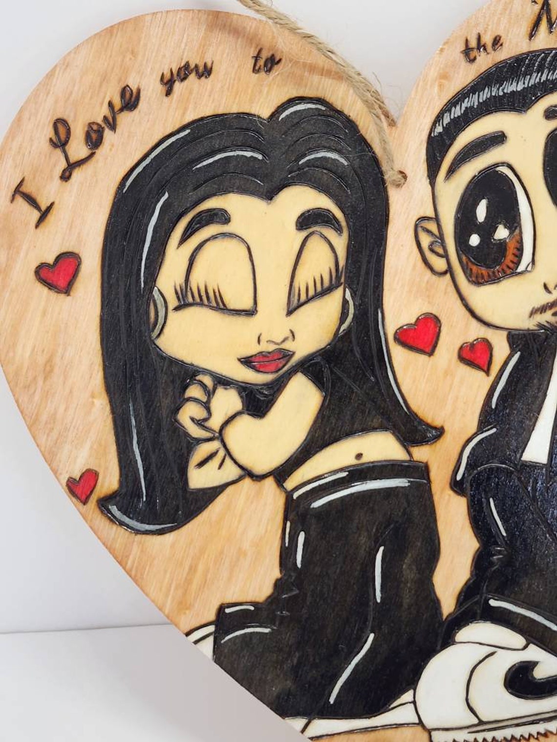 Chicano Love Heart In Color Anniversary Couple Art Custom Etsy