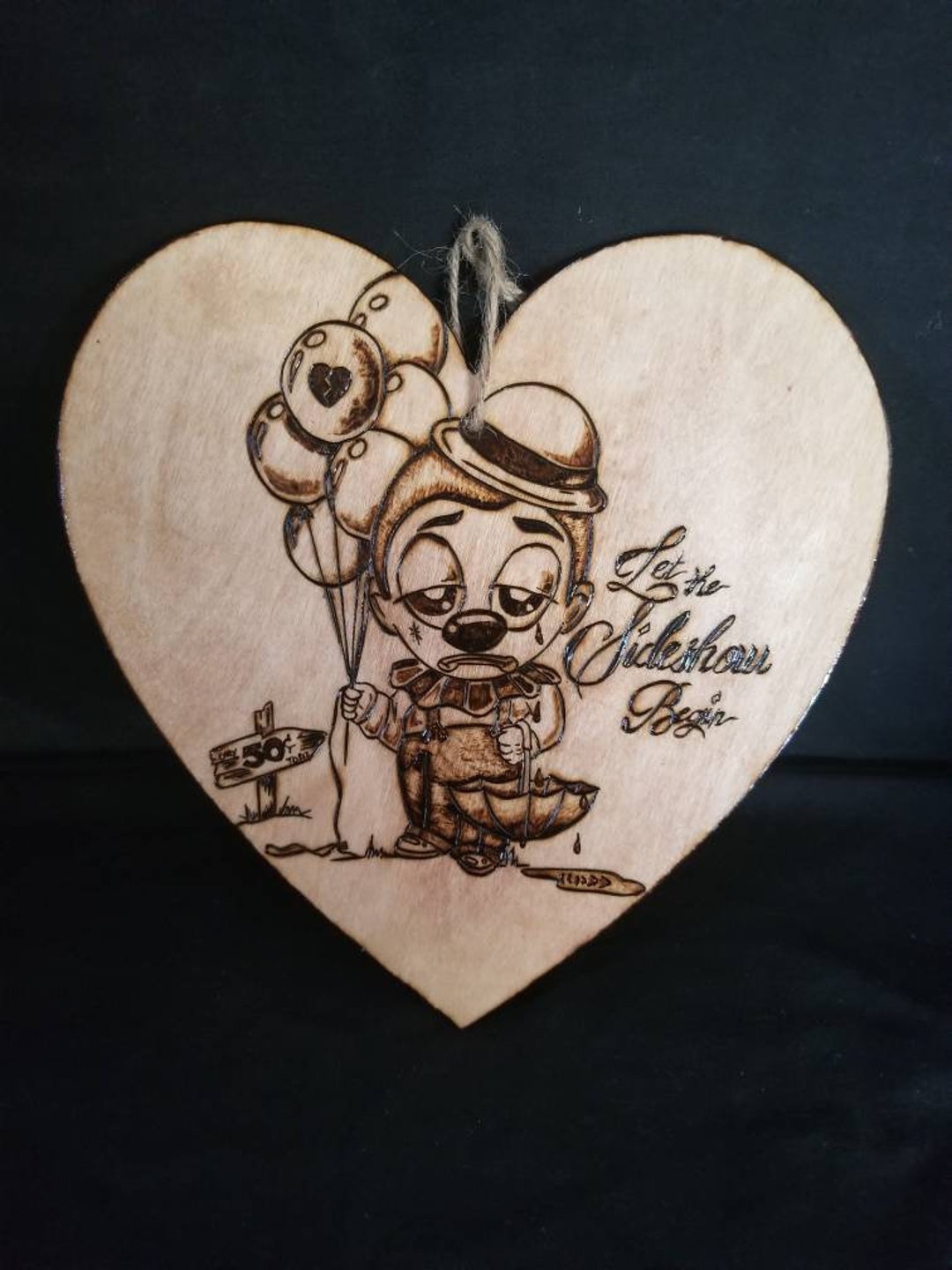 Sideshow Heart, Chicano Clown, Tears of a Clown - Etsy