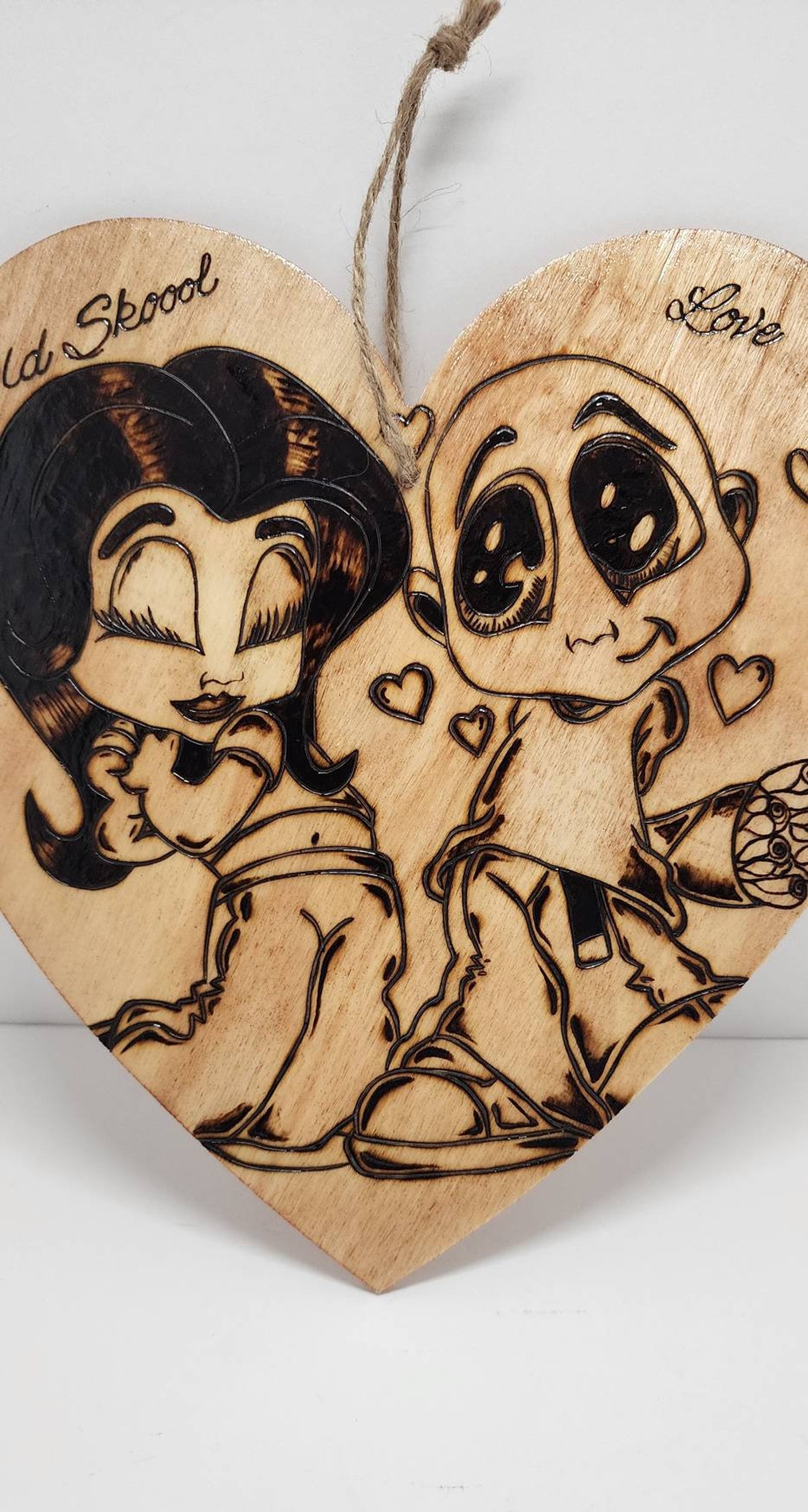 Chicano Love Heart , Custom Cartoon Couple, Anniversary Gift, Chicano ...