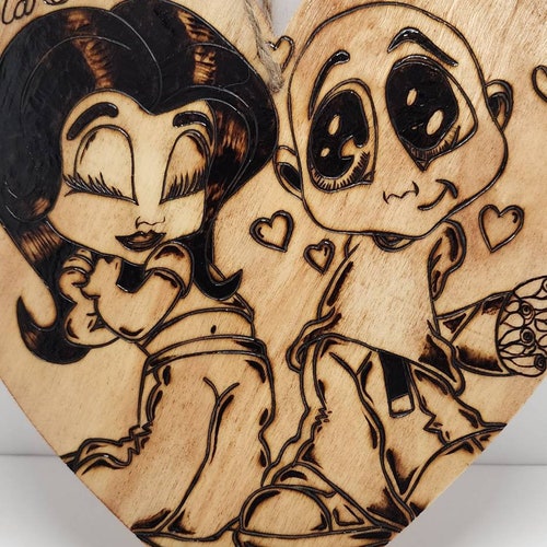 Chicano Love Heart in Color Anniversary Couple Art Custom - Etsy