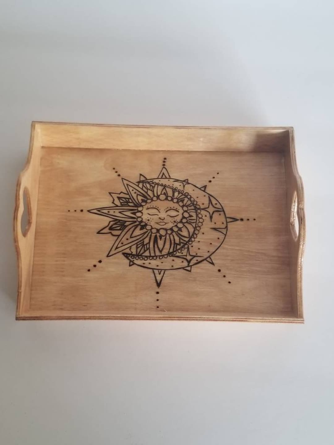 Sun and Moon Crystal Tray, Crystal Holder, Altar Decoration, Moon Tray ...
