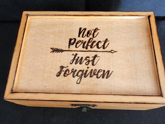 Not Perfect Just Forgiven Prayer Box | Etsy