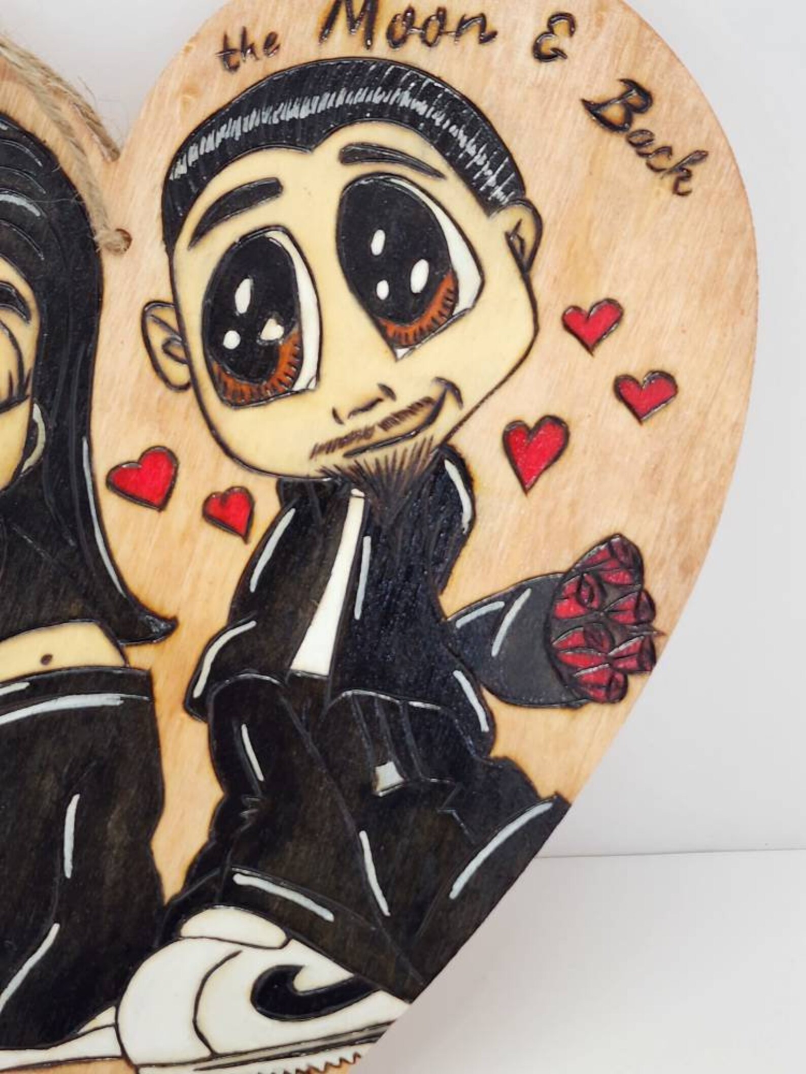 Chicano Love Heart In Color Anniversary Couple Art Custom Etsy