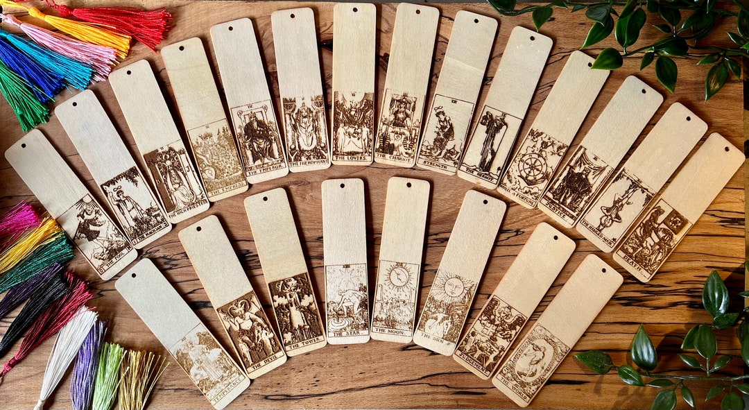 Tarot Card Wooden Bookmarks - Etsy