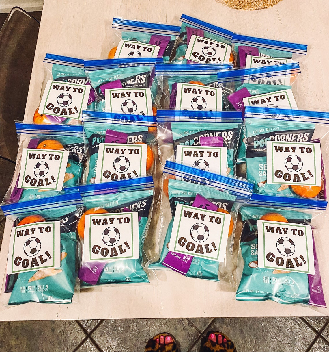 PRINTABLE Way to Goal Labels | Soccer Snack Bag Tag | Soccer Mom ...