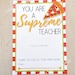 PRINTABLE Teacher Pizza Gift Thank You Appreciation Card | You're A ...