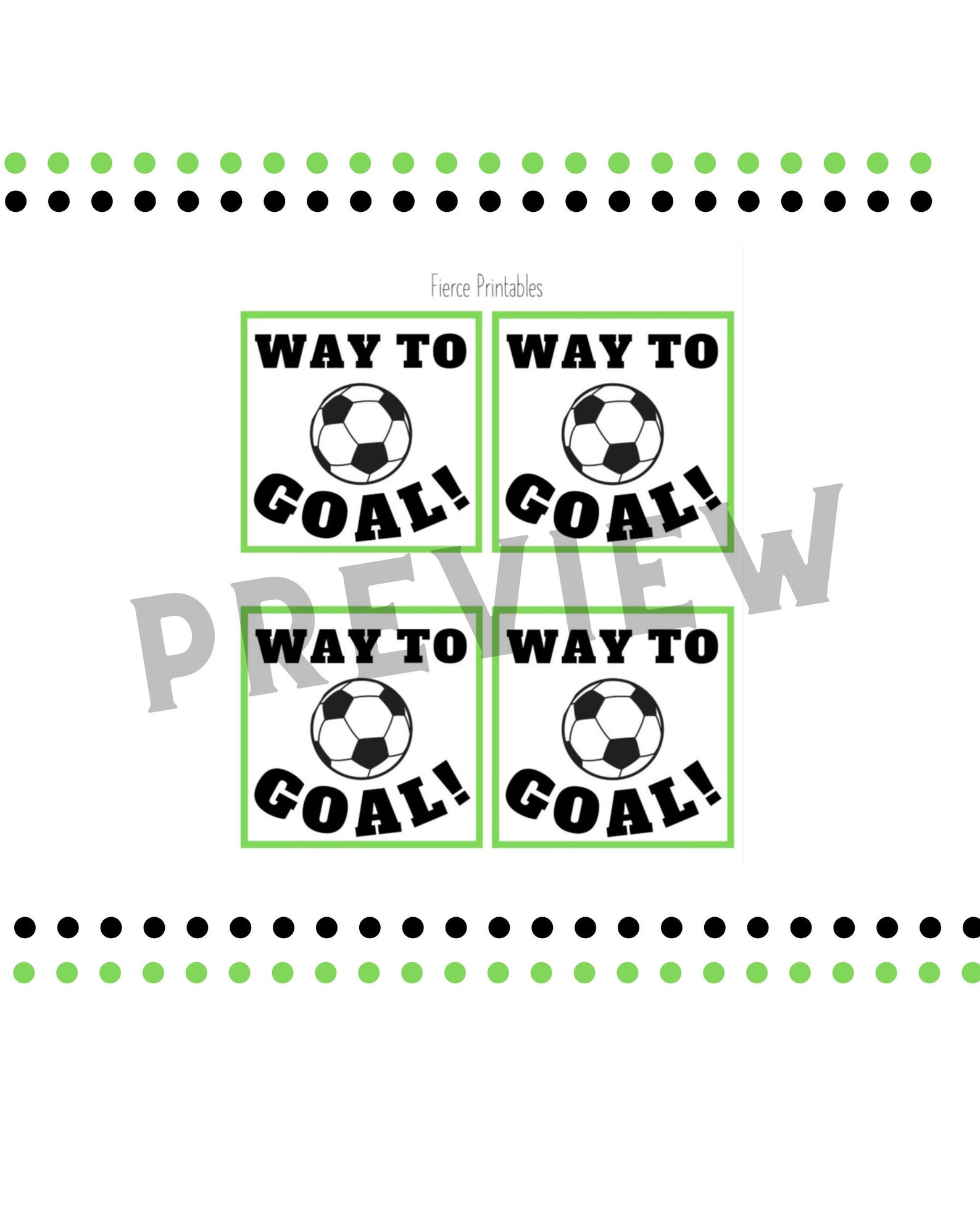 PRINTABLE Way to Goal Labels | Soccer Snack Bag Tag | Soccer Mom ...