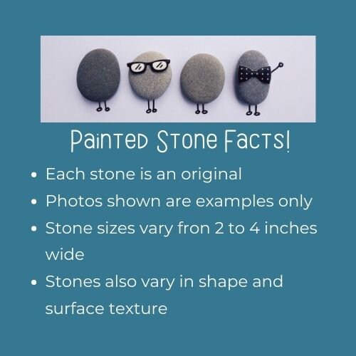 Wildflower Blooms Painted Beach Rock, Inspirational Message River Stone ...