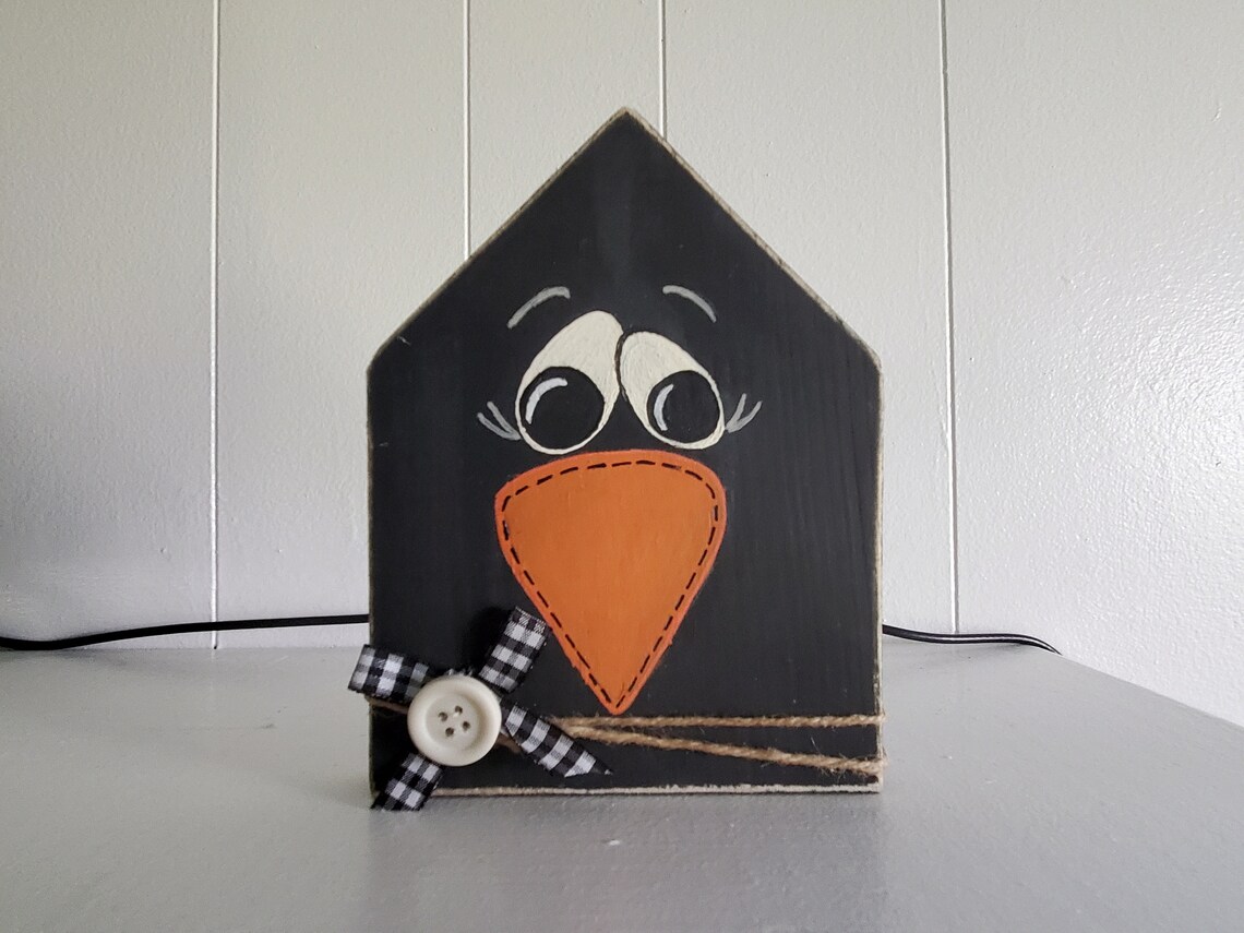 Black Crow Family Tiered Tray Decor, Rustic Primitive Colonial ...