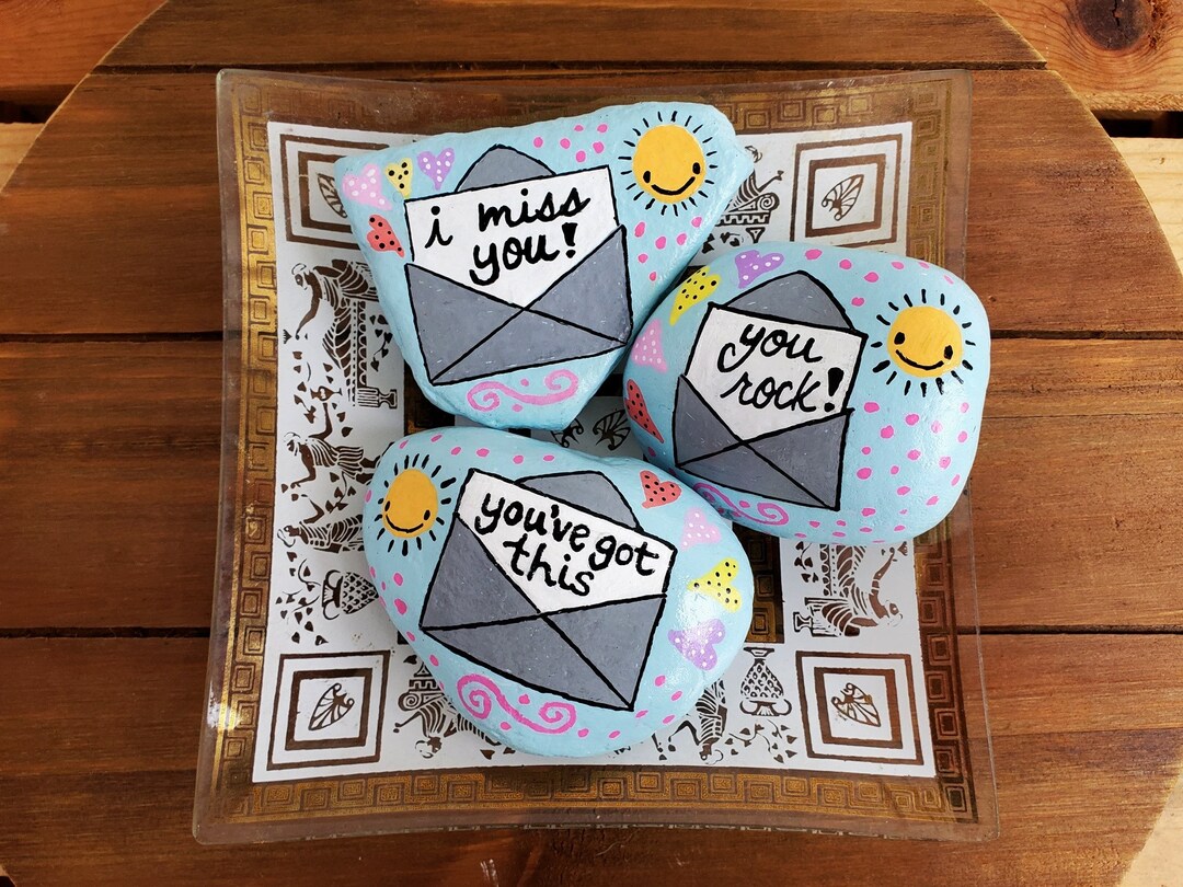 Love Letter Painted Rock, Inspirational Message Beach River Stone ...