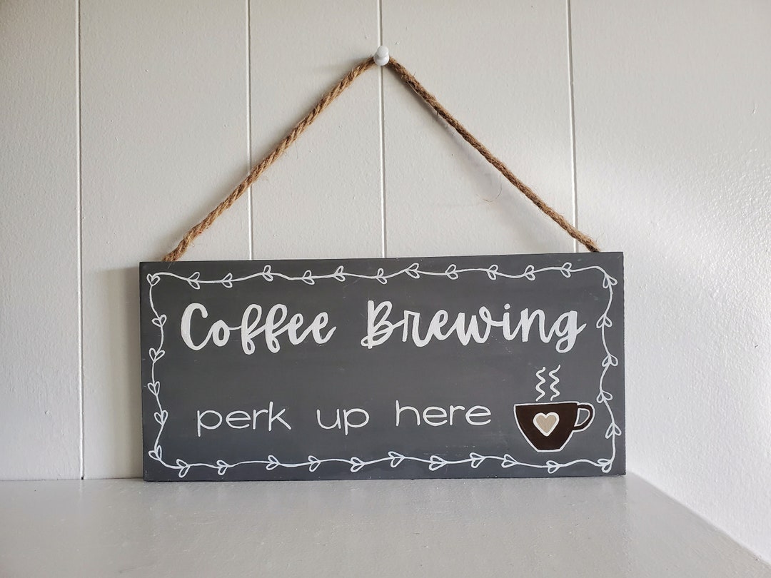Rustic Farmhouse Coffee Bar Nook Wood Sign - Etsy