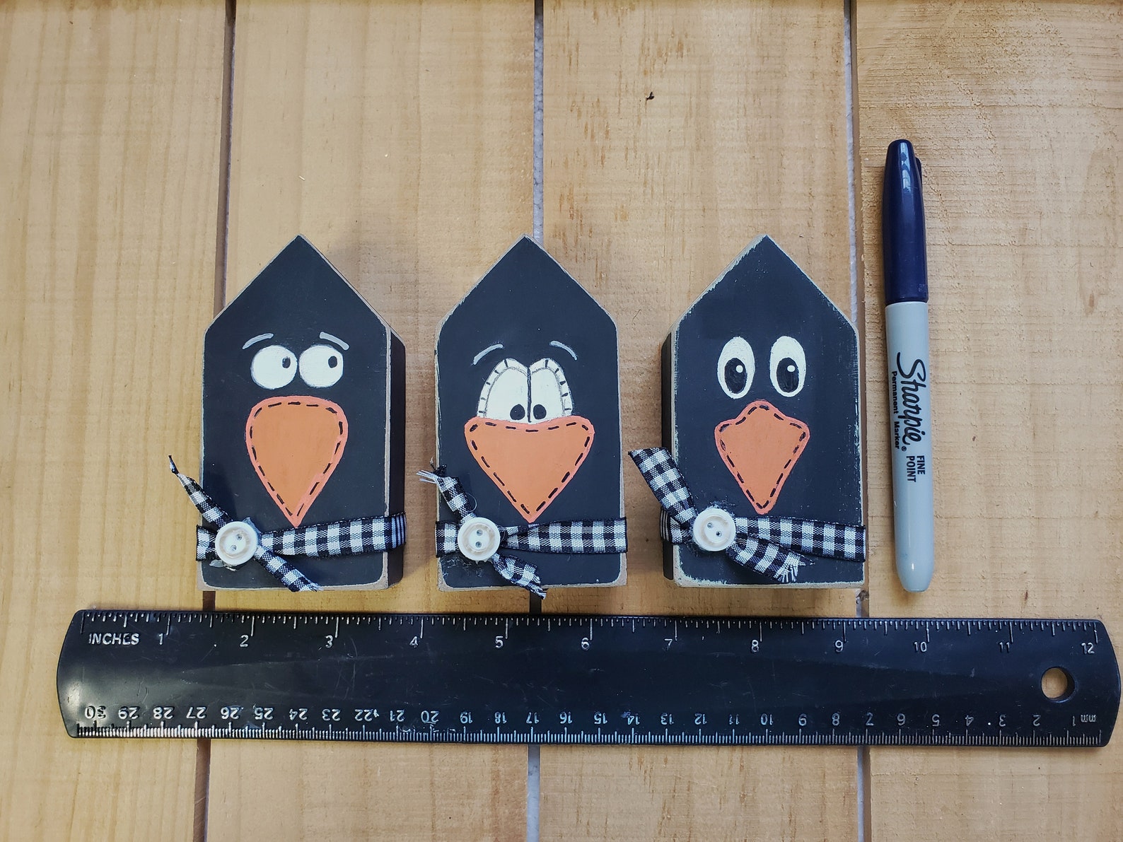 Black Crow Family Tiered Tray Decor, Rustic Primitive Colonial ...