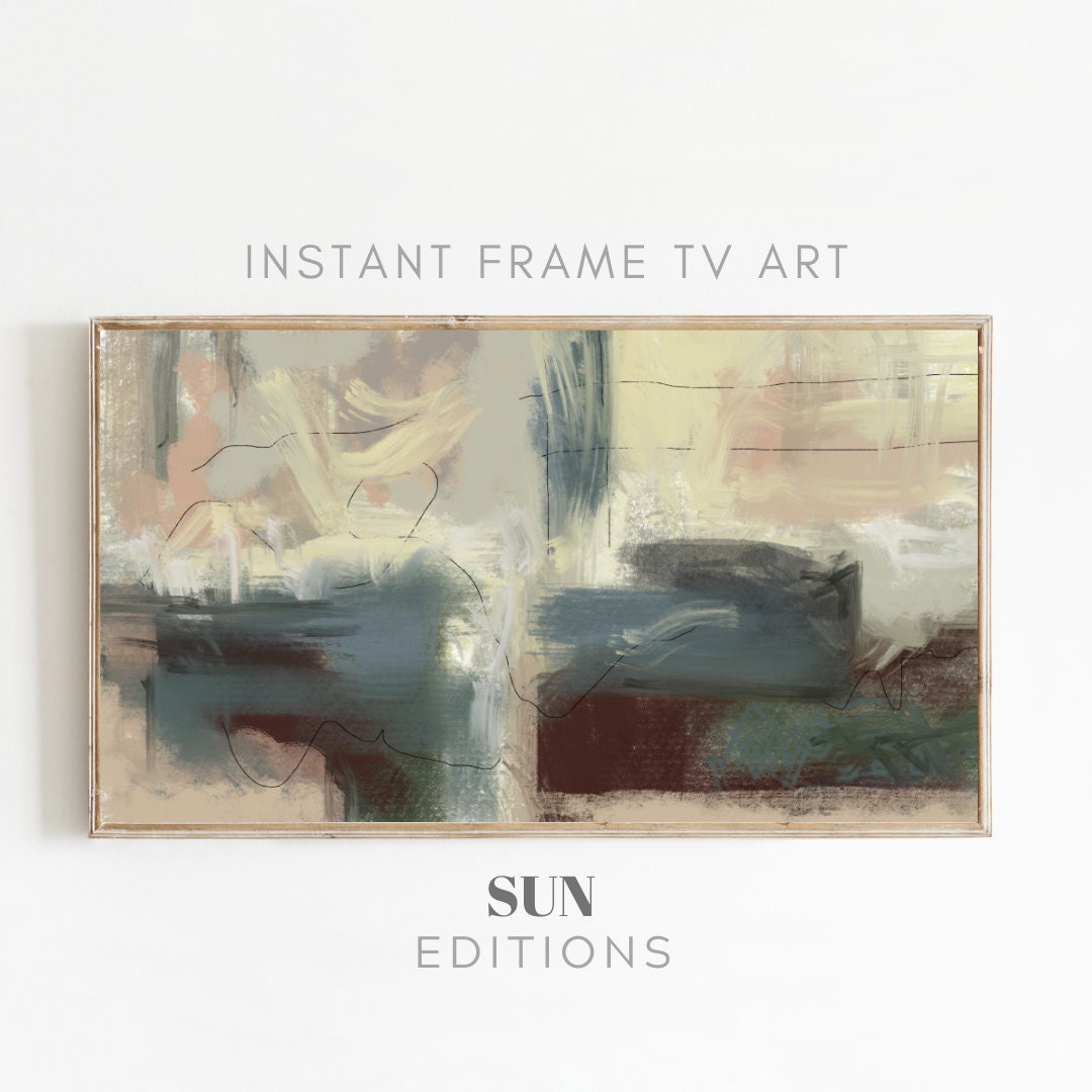 Samsung Frame TV Art Abstract Painting, Modern Abstract Art, Instant ...