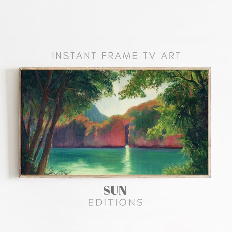 Jungle Philippines Art for TV - Colorful Painting - Maximalist Decor ...