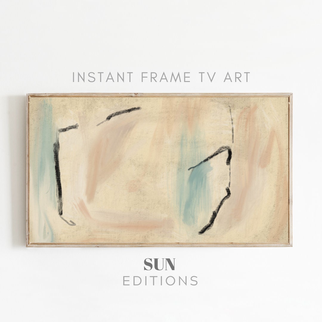 Samsung Frame TV Art Abstract Neutral, Samsung Frame TV Art Farmhouse ...