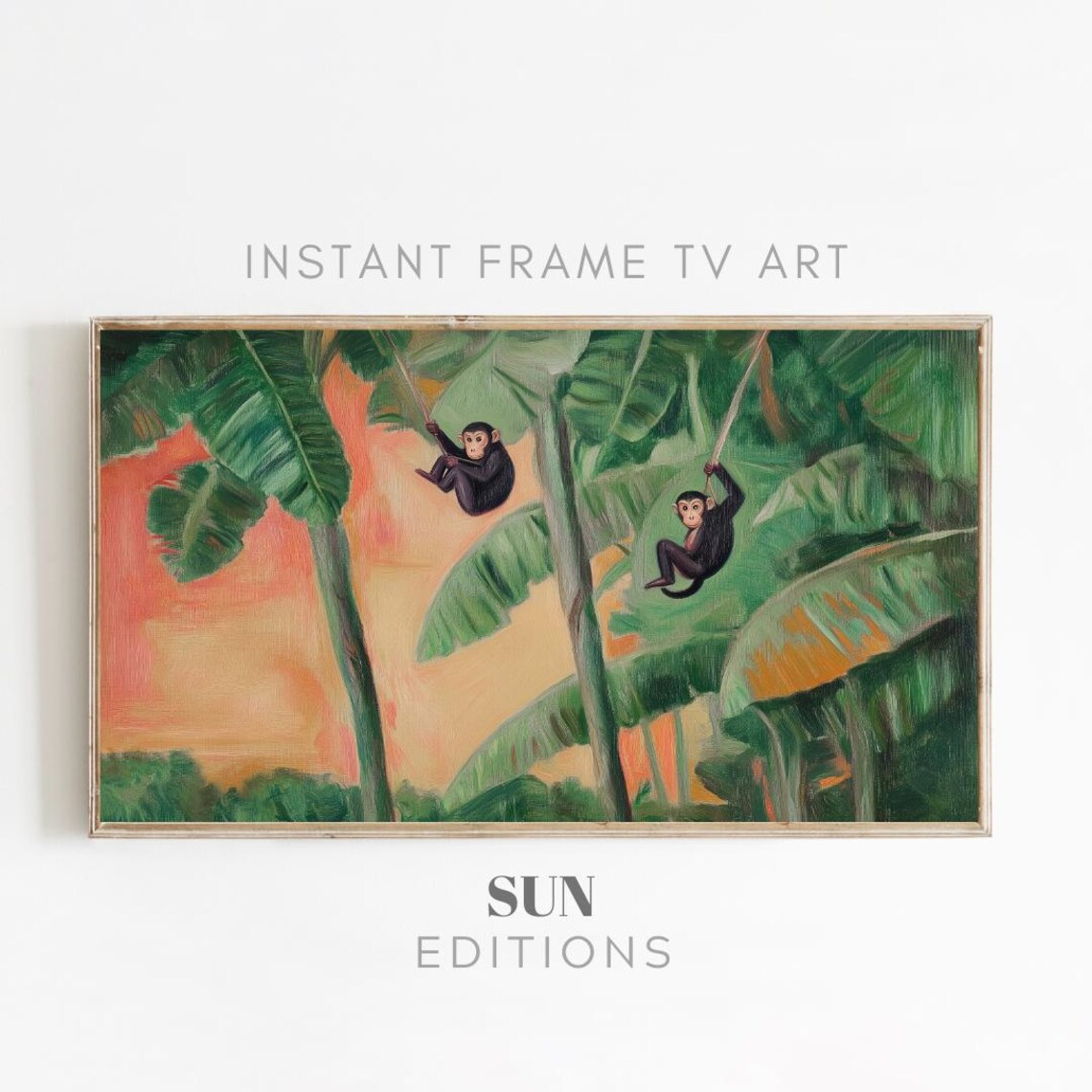 Monkeys Frame TV Art - Colorful Maximalist Decor - Digital Download for ...