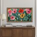 Pink Frame TV Art, Spring Textured TV Art, Flowers Abstract Modern 3D ...