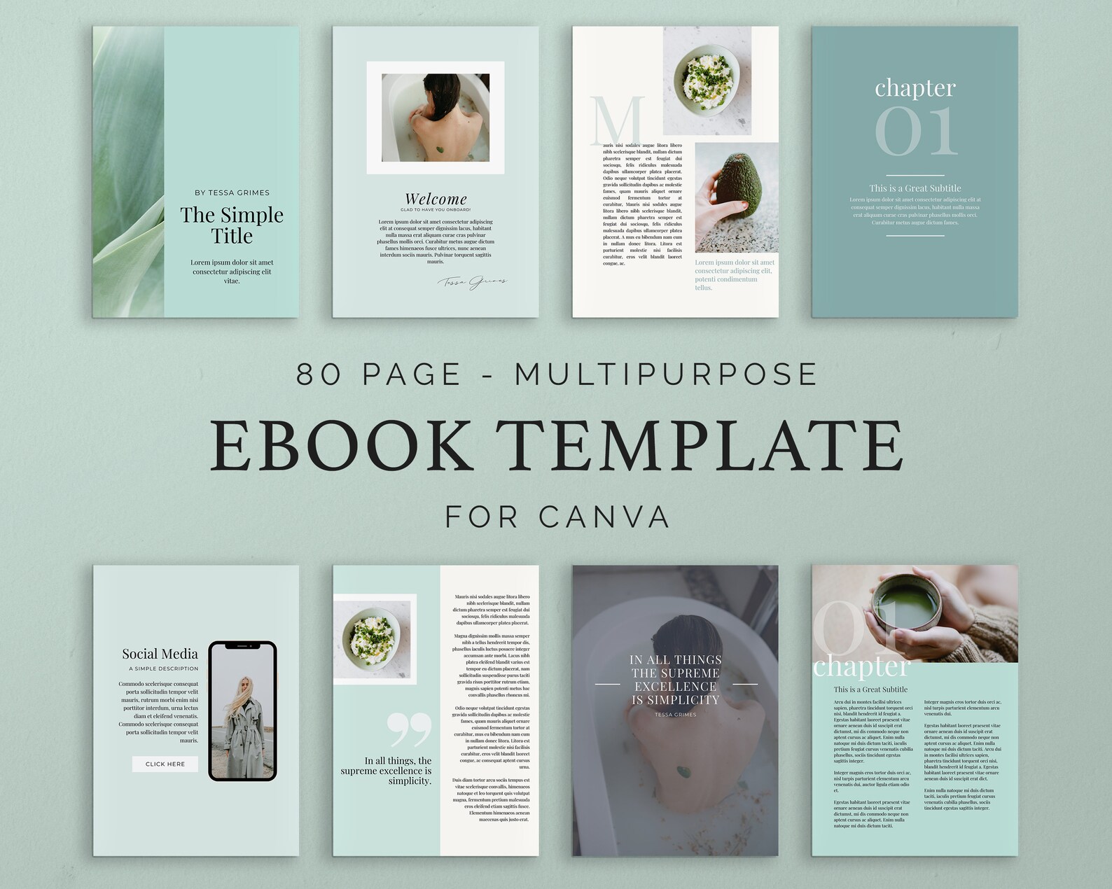 Ebook Template Canva, E-book Canva Template, Freebie Template, Canva ...