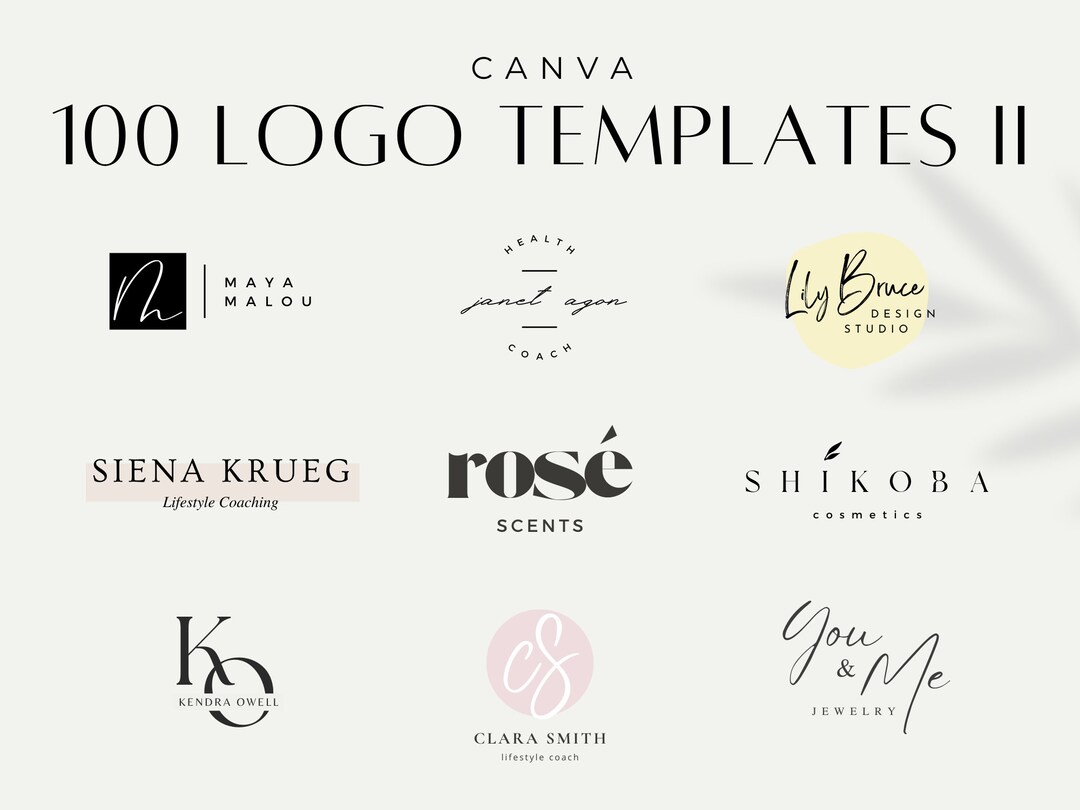Buy Logo Template Canva, Logo Templates Bundle, Logo Template Instant ...