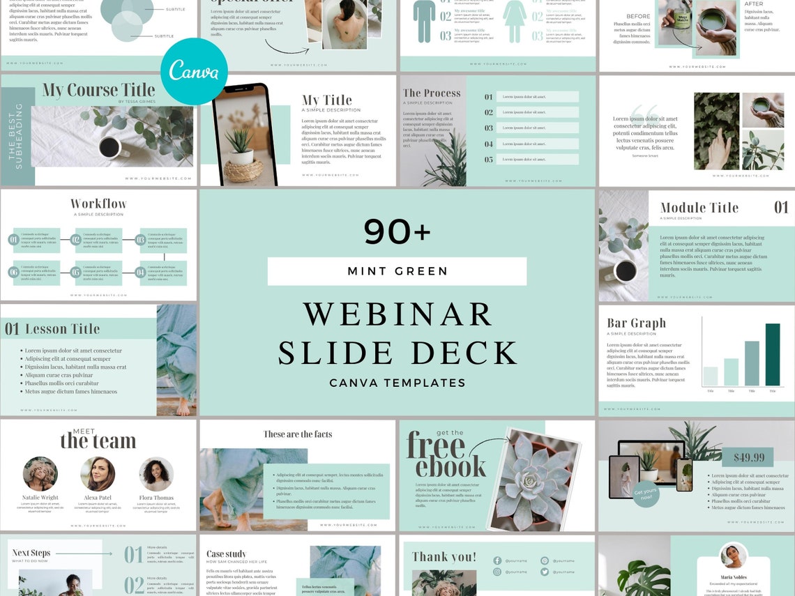 Webinar Template Canva Presentation Template Coach Slides - Etsy