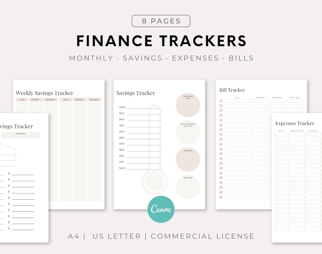 Finance Tracker Monthly, Tracker Printable, Bill Tracker Template ...