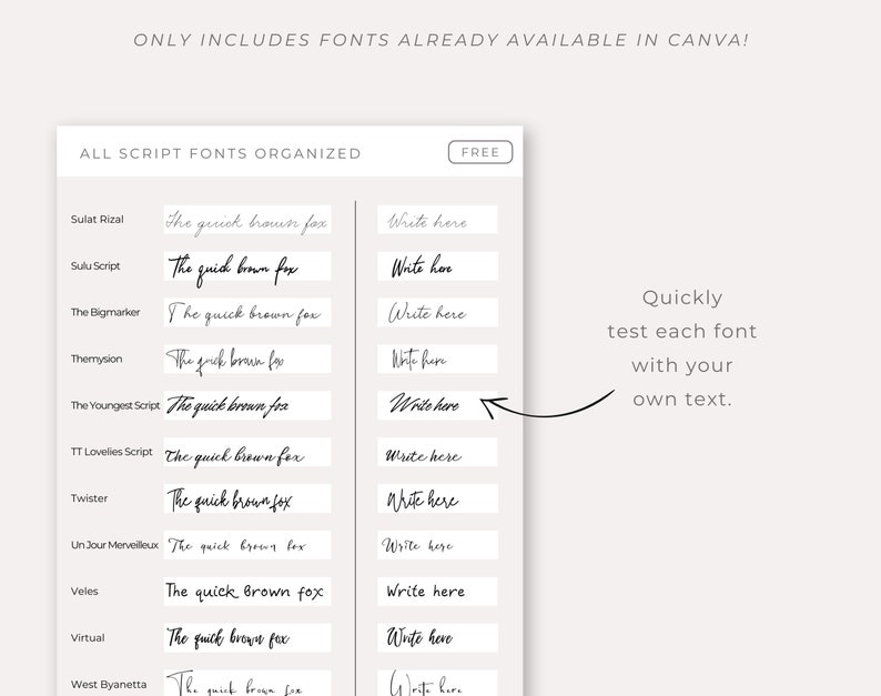 Canva Font Template Canva Template Calligraphy Font Collection Canva