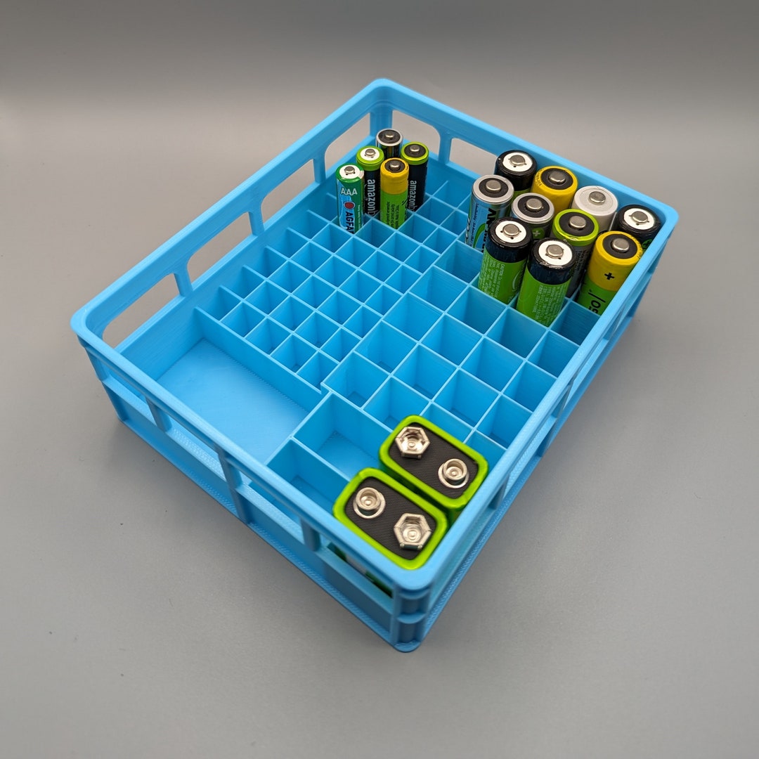 Large Battery Box for AA, AAA, 9V and Button Cells Beer Crate Storage ...