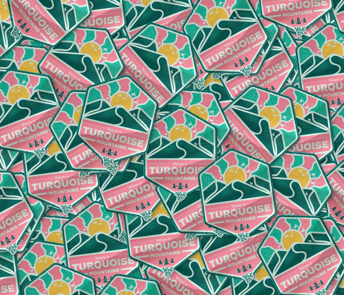 Phish Llama Turquoise Mountains Sticker, Wook Flu, Merch, Tour, Lot ...