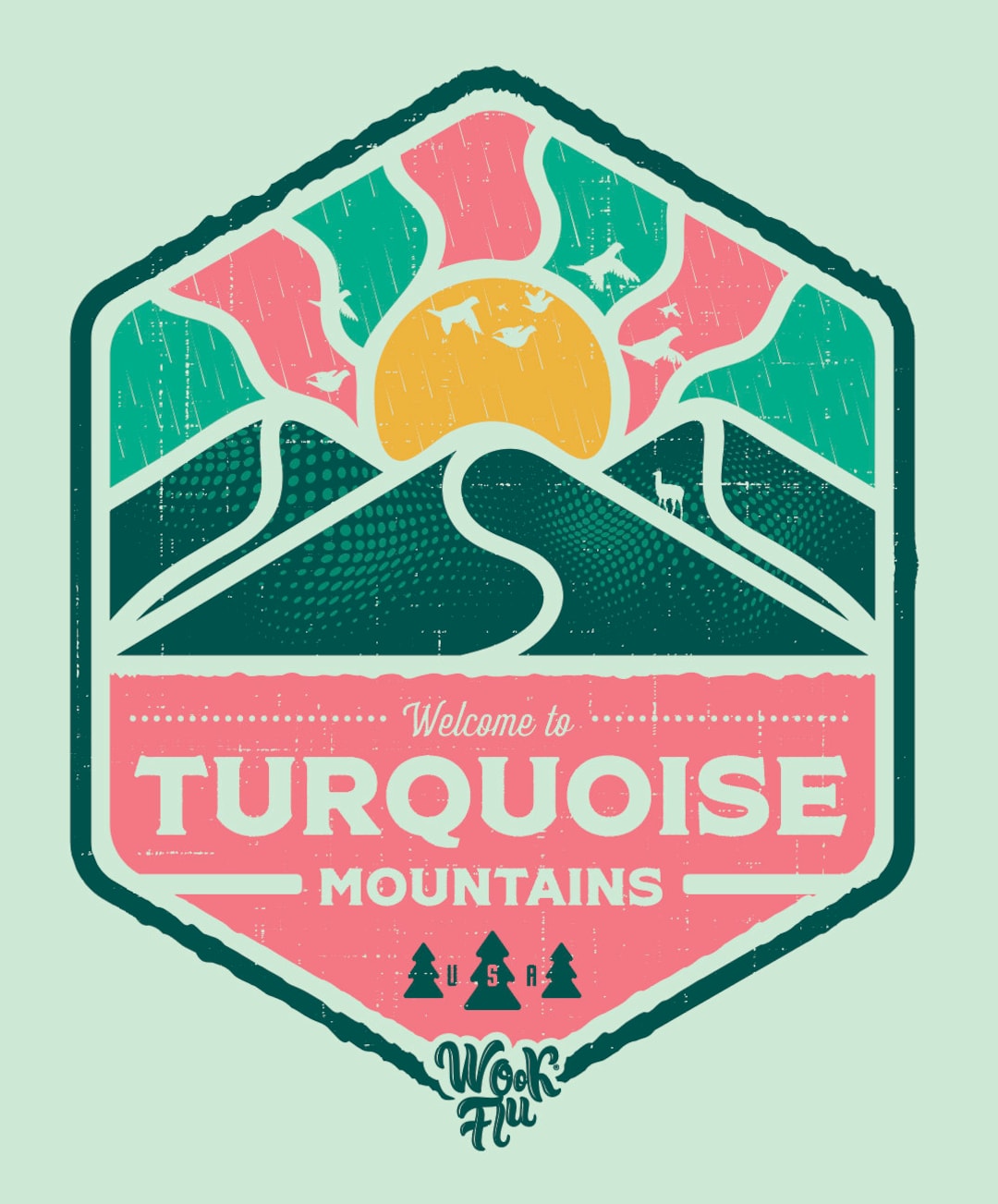 Phish Llama Turquoise Mountains Sticker, Wook Flu, Merch, Tour, Lot ...
