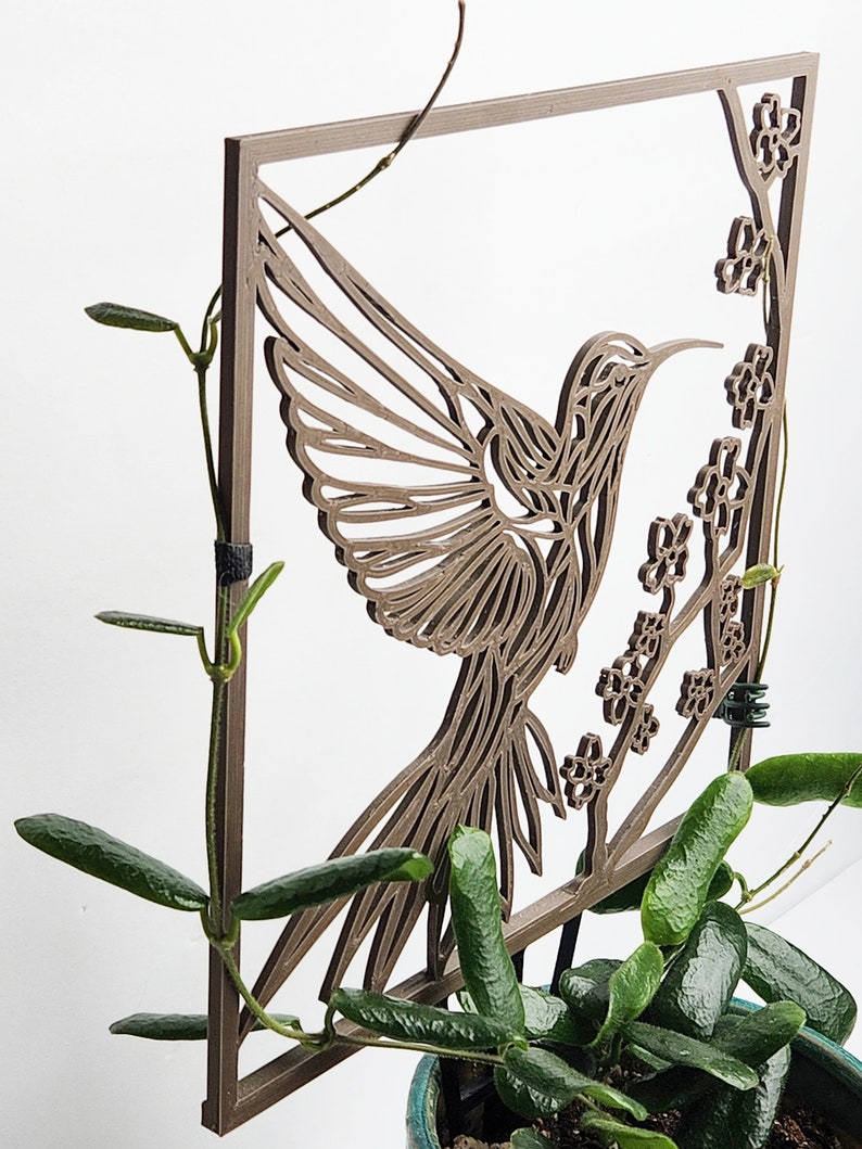 Hummingbird Plant Trellis: Cherry Blossom Hoya Support, 3D Printed for ...