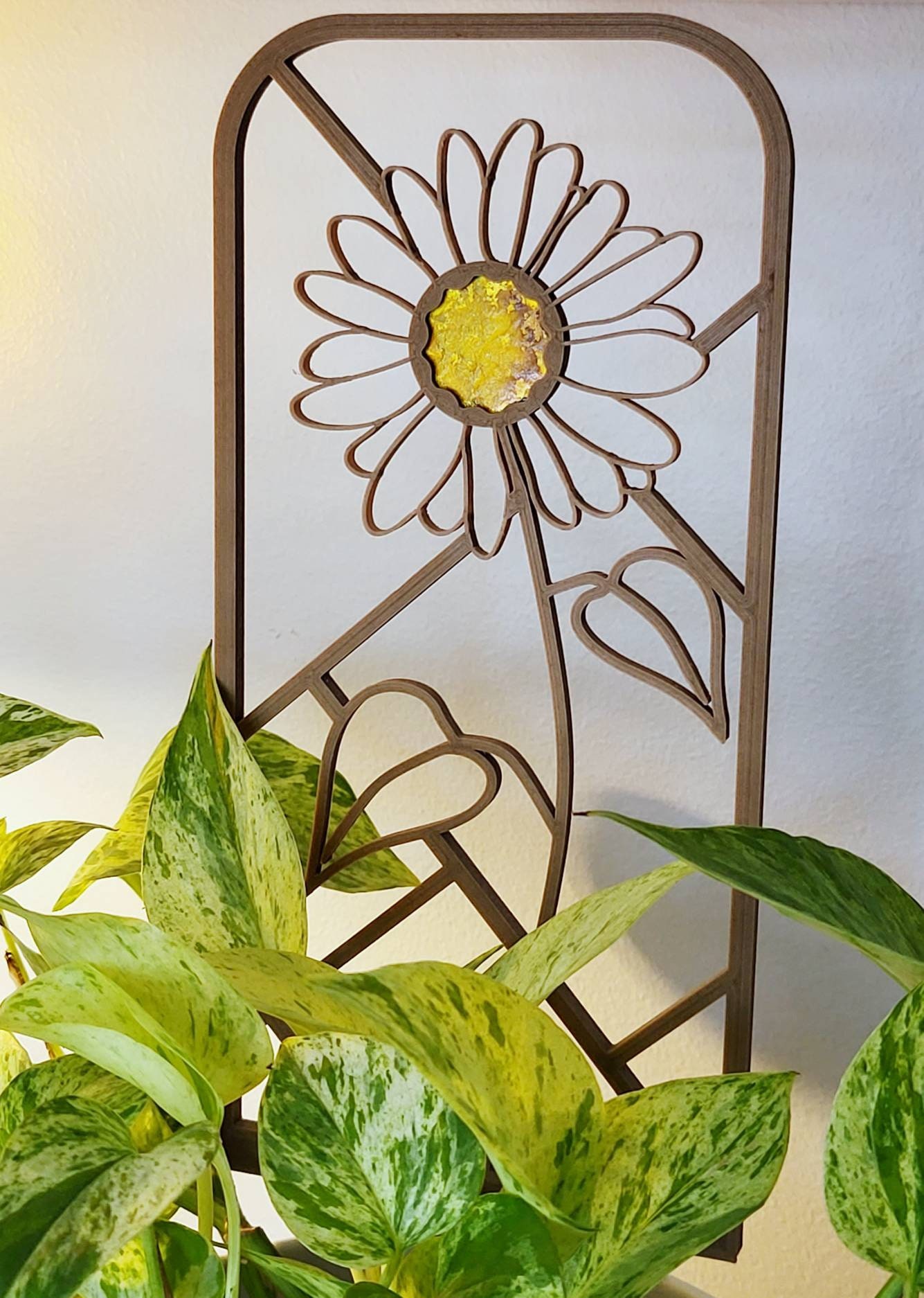 Daisy Trellis for Houseplants, Plant Support, 3D Printed, Unique ...