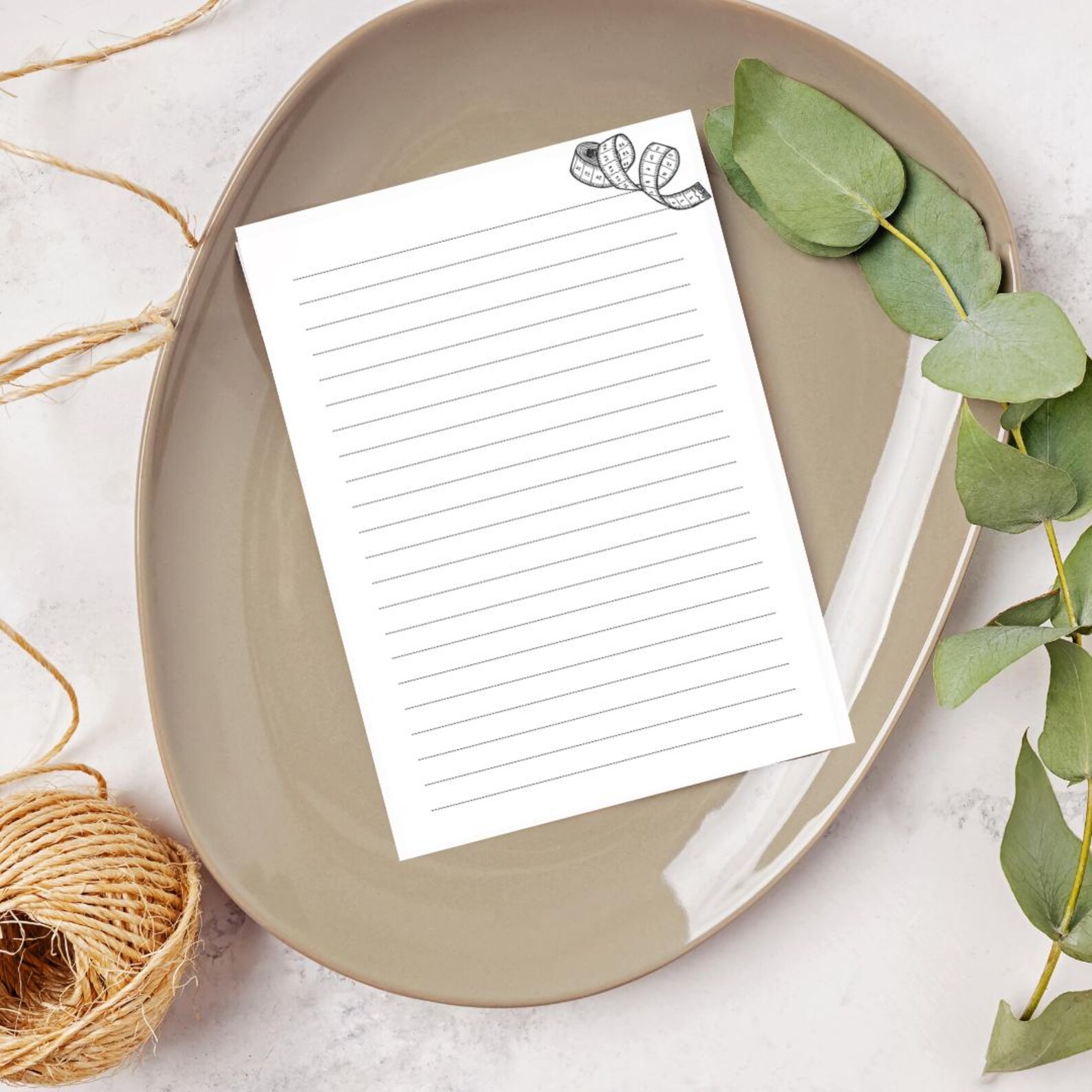 Measuring Tape Journal Page, Printable Journal Page, Lined Journal Page ...