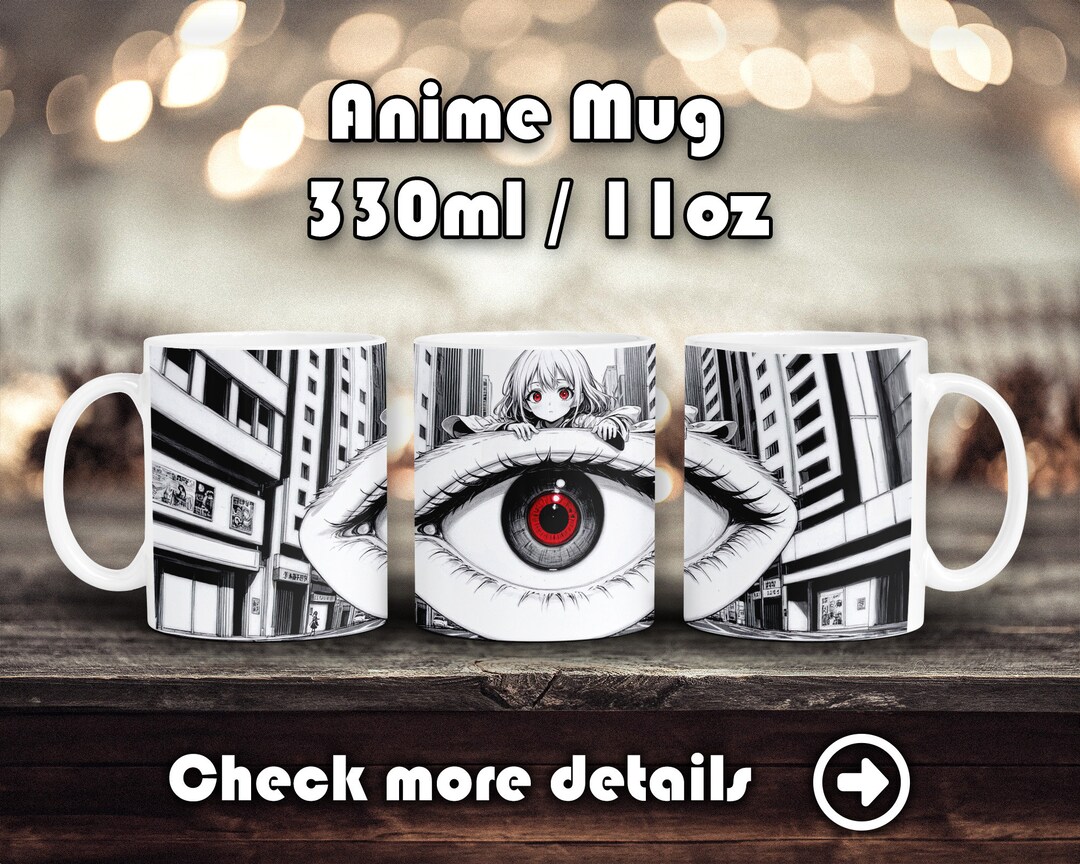 Ceramic Anime Mug, Glossy Coffee Cup, Otaku Gift Merch, Kawaii Cute ...