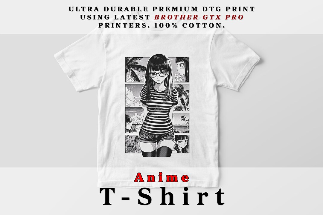 Anime Girl T-shirt, Manga Style, Kawaii Otaku Gift Shirt, Anime ...