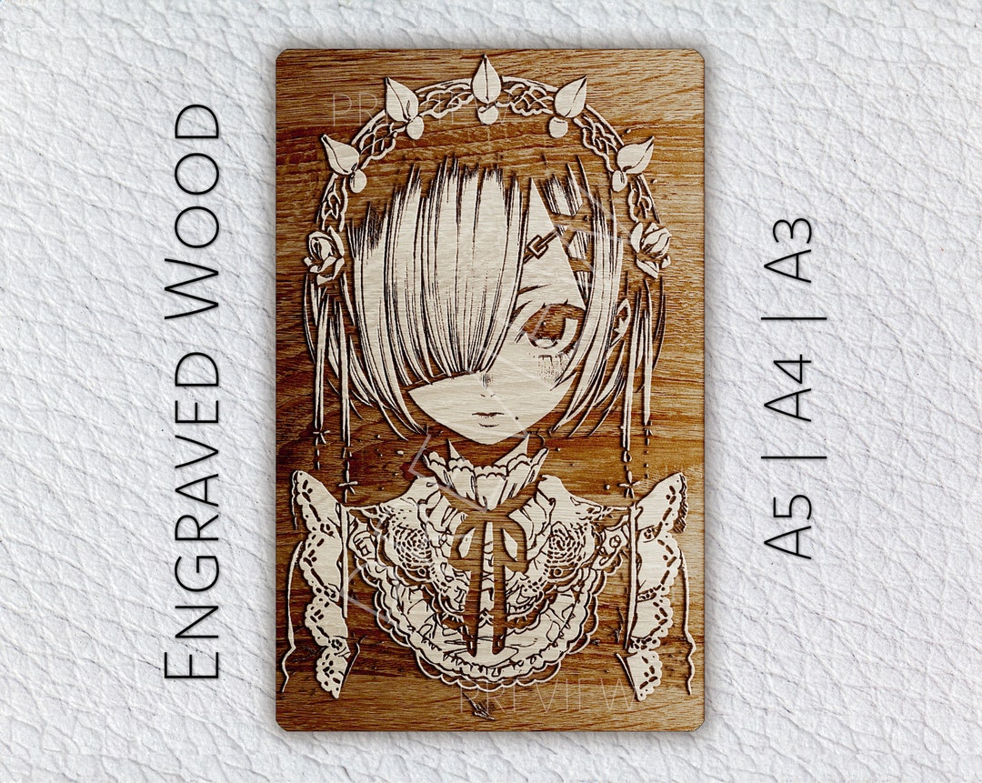 Wooden Popular Isekai Anime Girl Demon Maid Engraved Art Poster, Mug ...