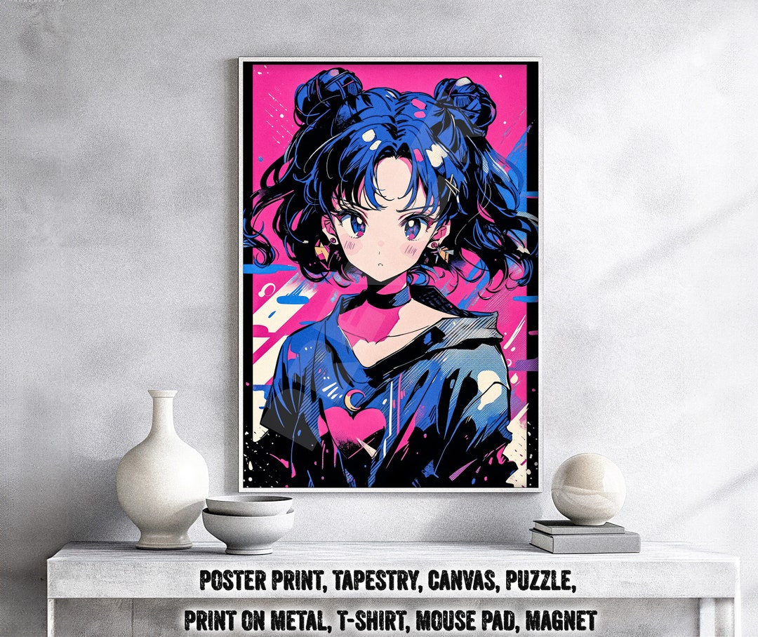 Anime Poster Bunny Anime Girl Kawaii Cute – Retro Otaku Gift, Vintage ...