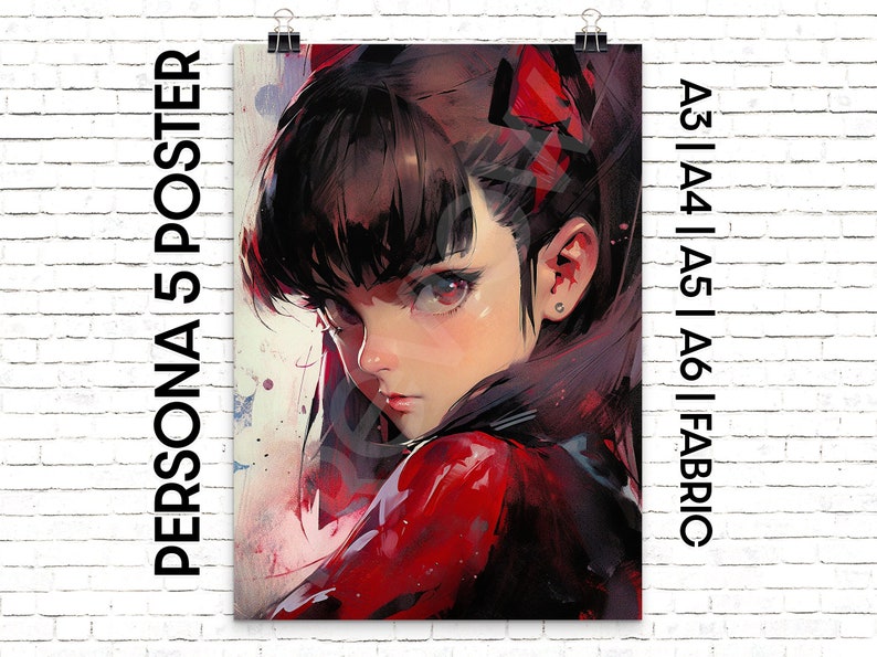 Popular JRPG Game Character Poster / Tapestry, Watercolor, Paper Fabric ...