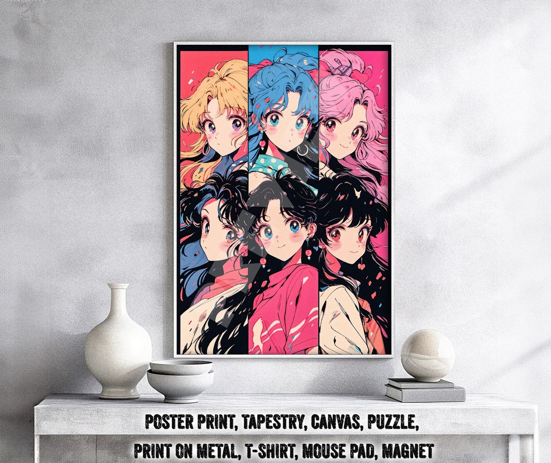 Anime Poster Cute Anime Girl Idols – Classic Retro Otaku Gift, Manga ...