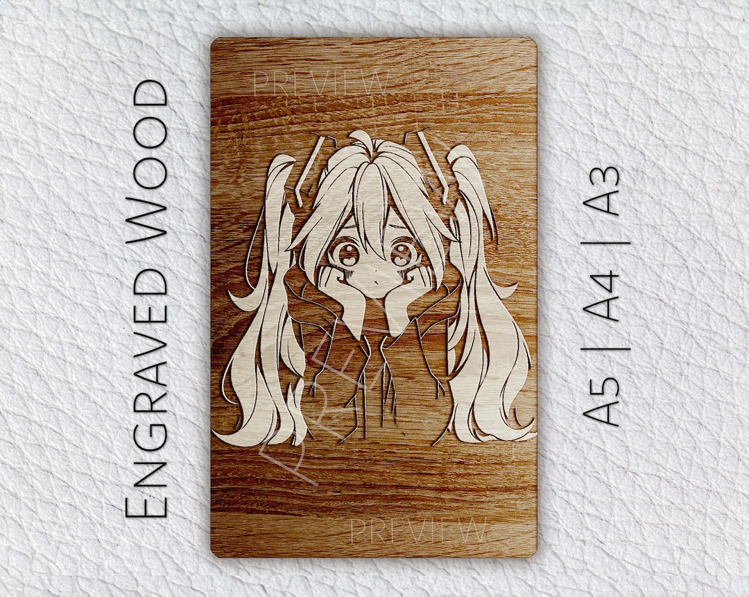 Wooden Anime Popular Anime Idol Singer Poster Engraved Art Wooden Art ...