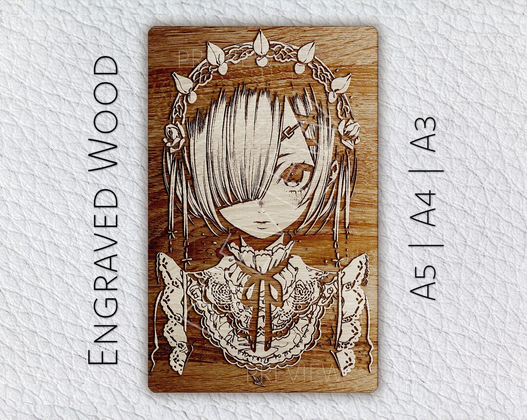 Wooden Popular Isekai Anime Girl Witch Halloween Engraved Art Poster ...