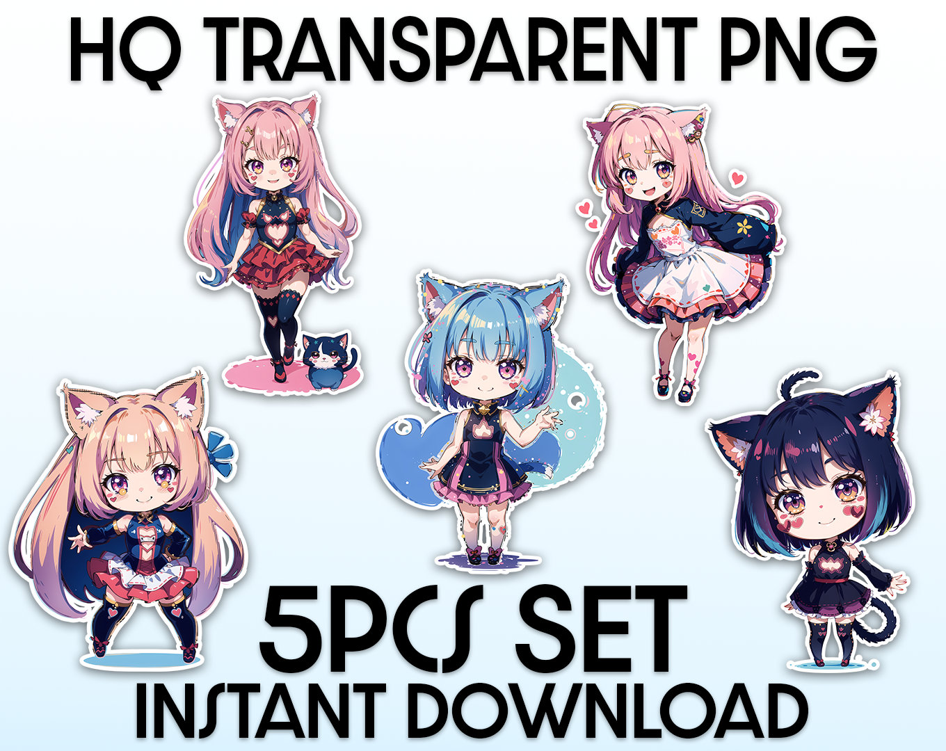 Cute Chibi Anime Cat Girl