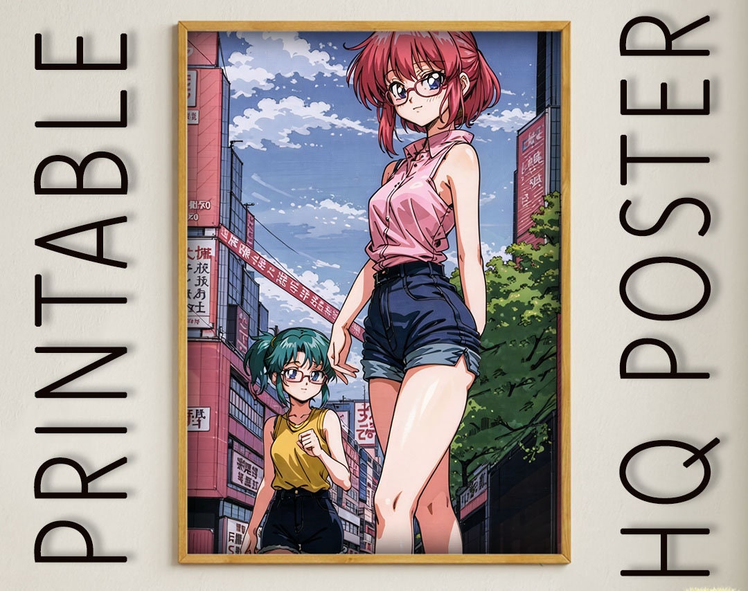 Retro Anime Self-print Digital Poster 1990 / 90s Style City Pop Cover ...