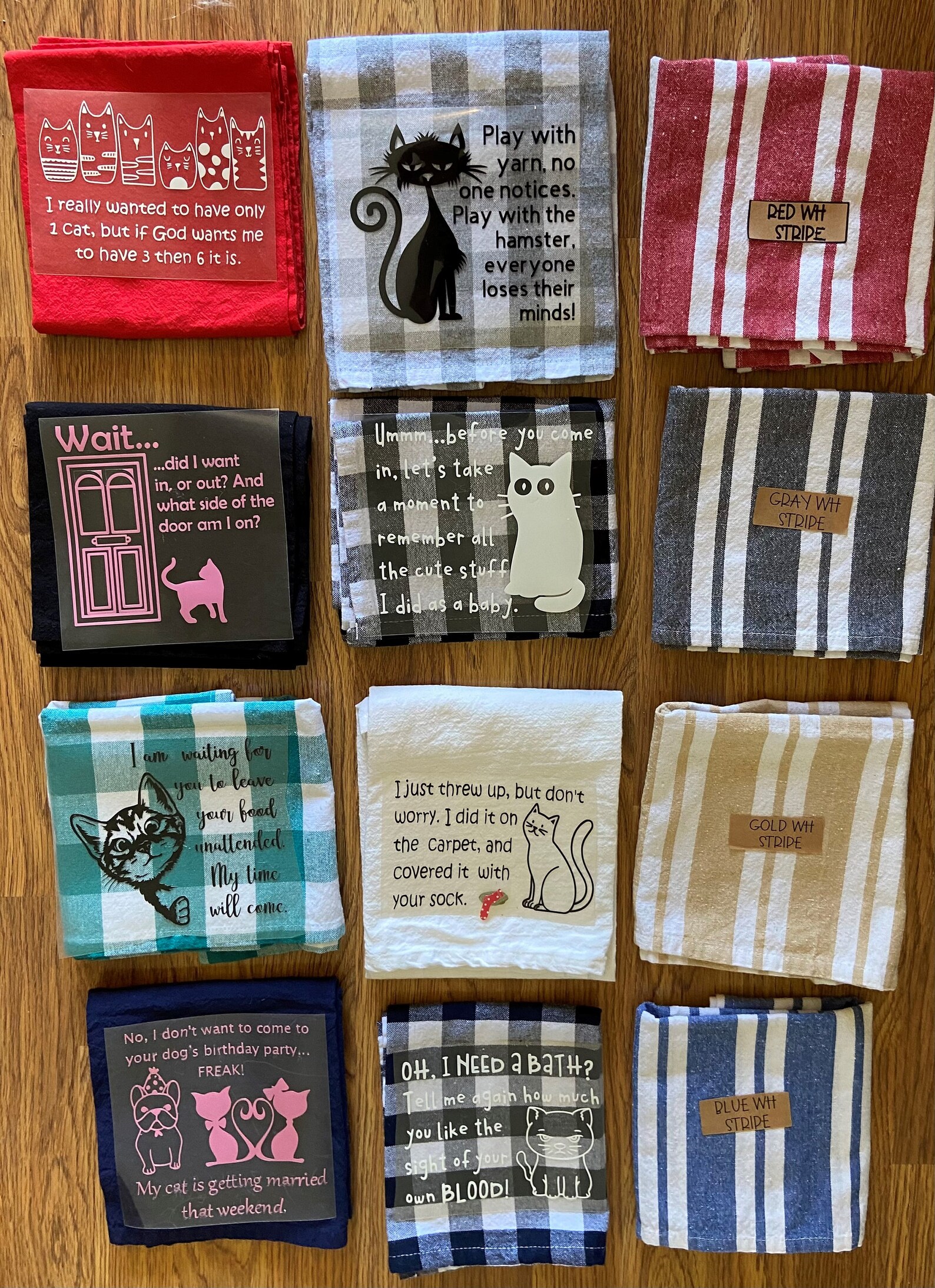 Pet Themed Kitchen Towels Cats and Dogs - Etsy
