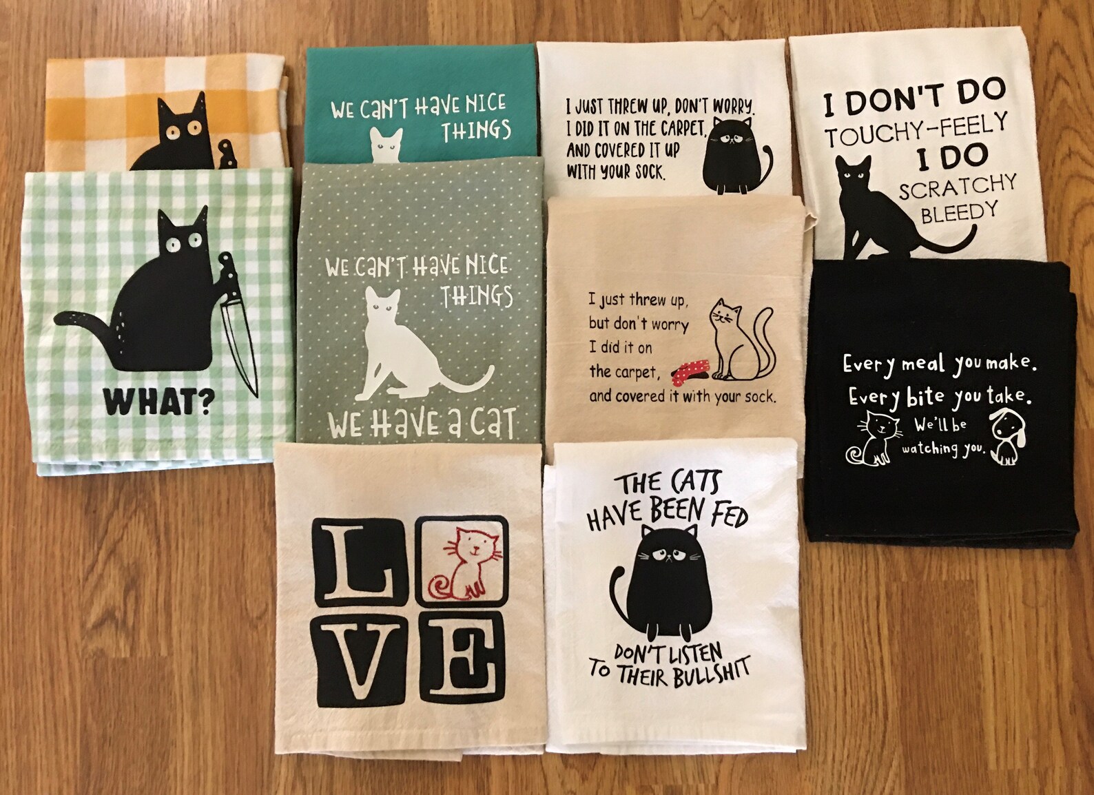 Pet Themed Kitchen Towels Cats and Dogs - Etsy