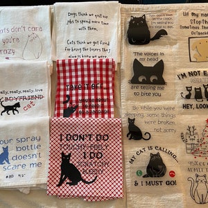 Pet Themed Kitchen Towels Cats and Dogs - Etsy