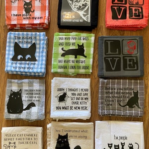Pet Themed Kitchen Towels - Cats and Dogs - Etsy