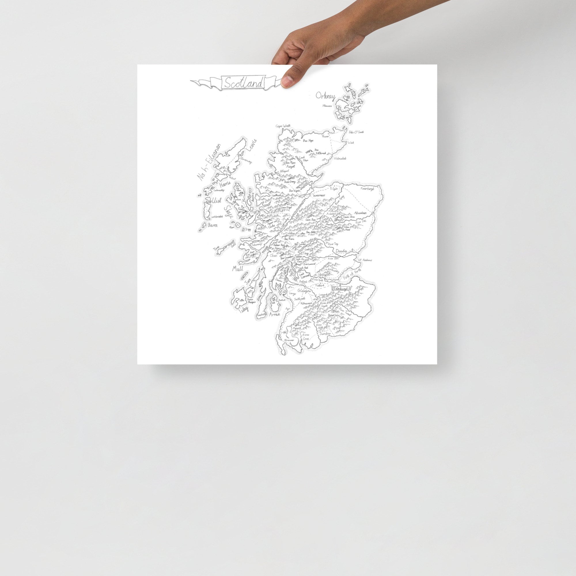 Fantasy Style Map of Scotland Poster - Etsy